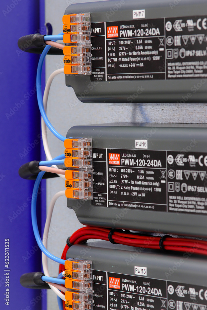 Terminals for quick connection of copper electrical wires from Wago are ...