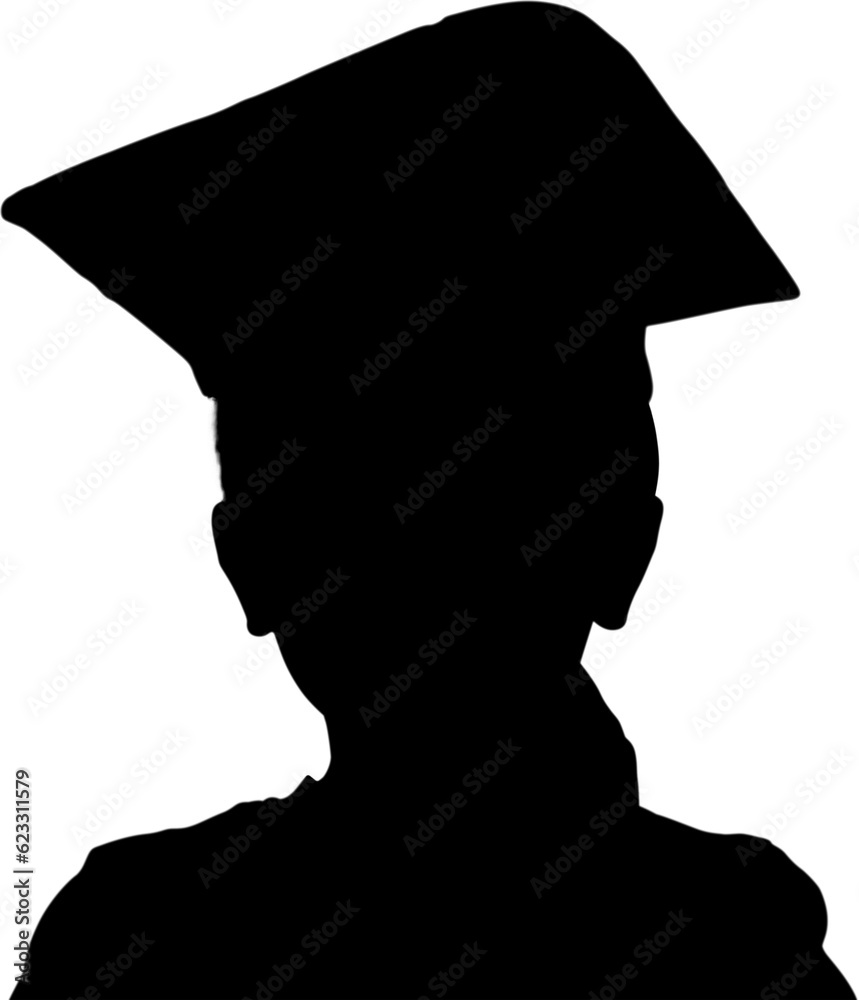 Digital png illustration of girl witch graduation hat on transparent ...