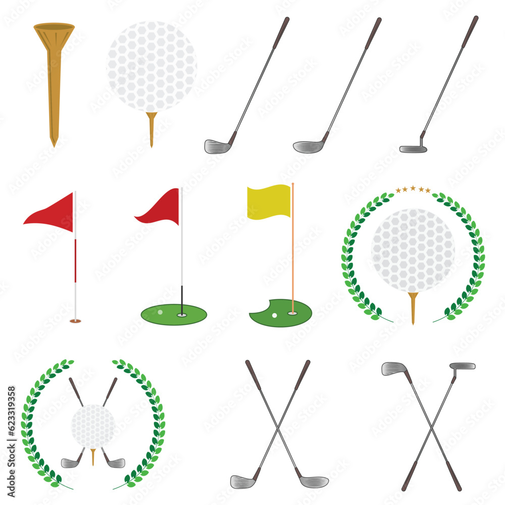 Golf Clipart Bundle, Golf Vector Bundle, Golf illustration, Sports ...