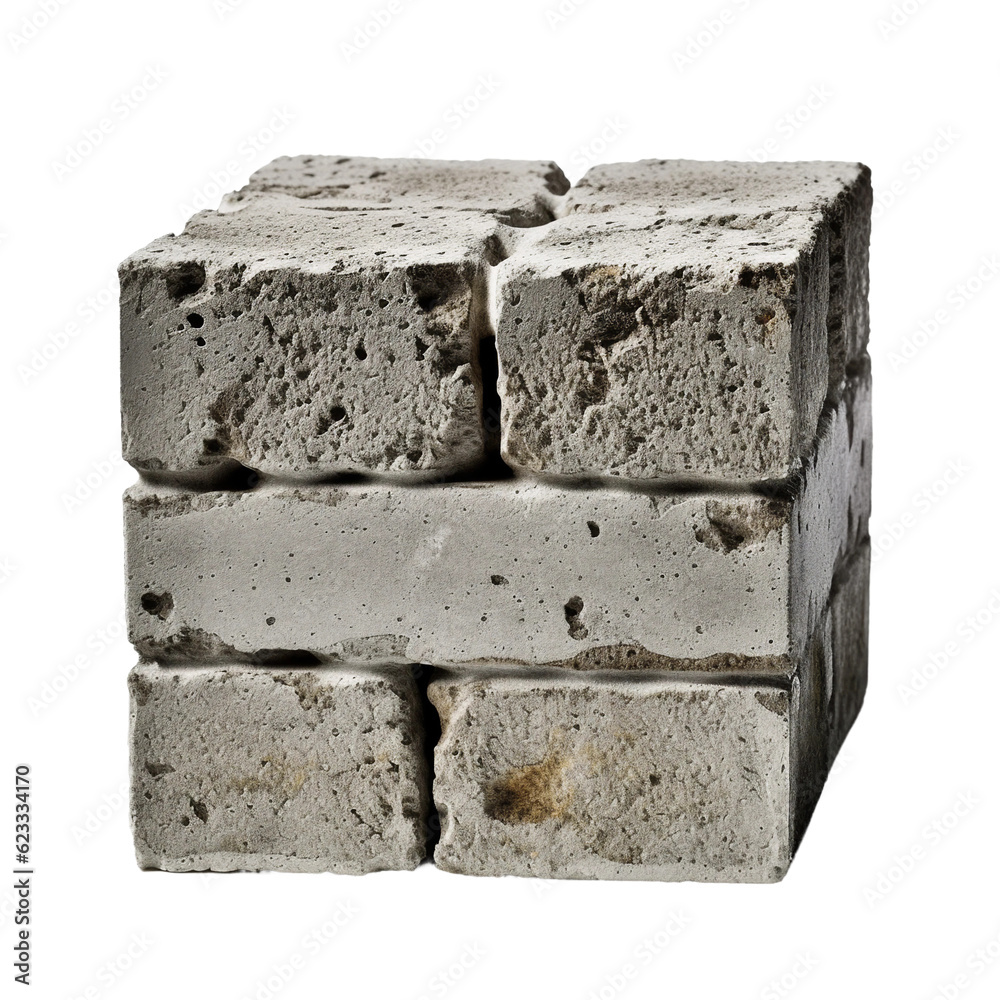 Cinder block. isolated object, transparent background Stock Photo ...