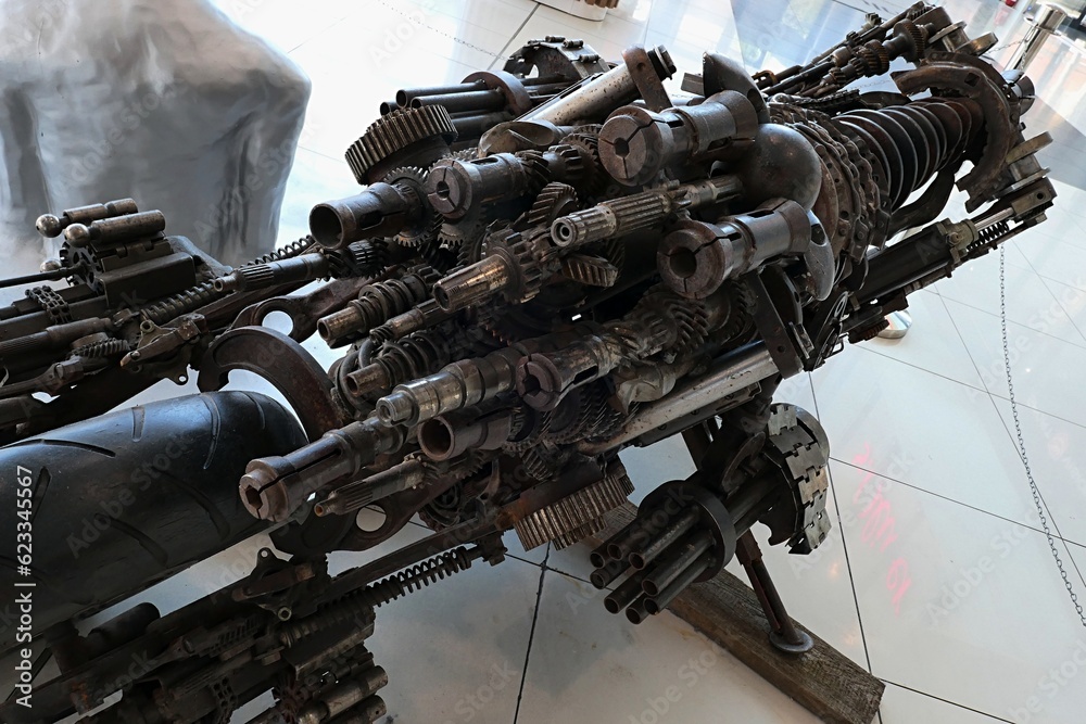 Upper front view of Mototerminator bike, real size model of movie ...