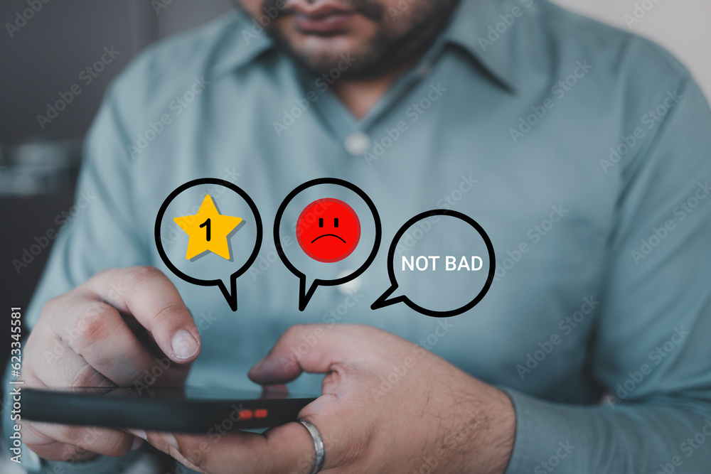 Unhappy and disappointed customers give low ratings and negative ...