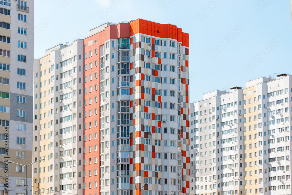 Windows and walls in a multi-storey building. Background Stock Photo ...