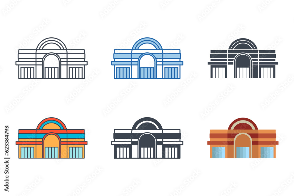 Shopping Mall icon symbol template for graphic and web design ...