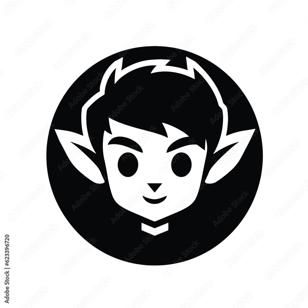 Elf logo, vector icon, symbol isolated on white background Stock Vector ...