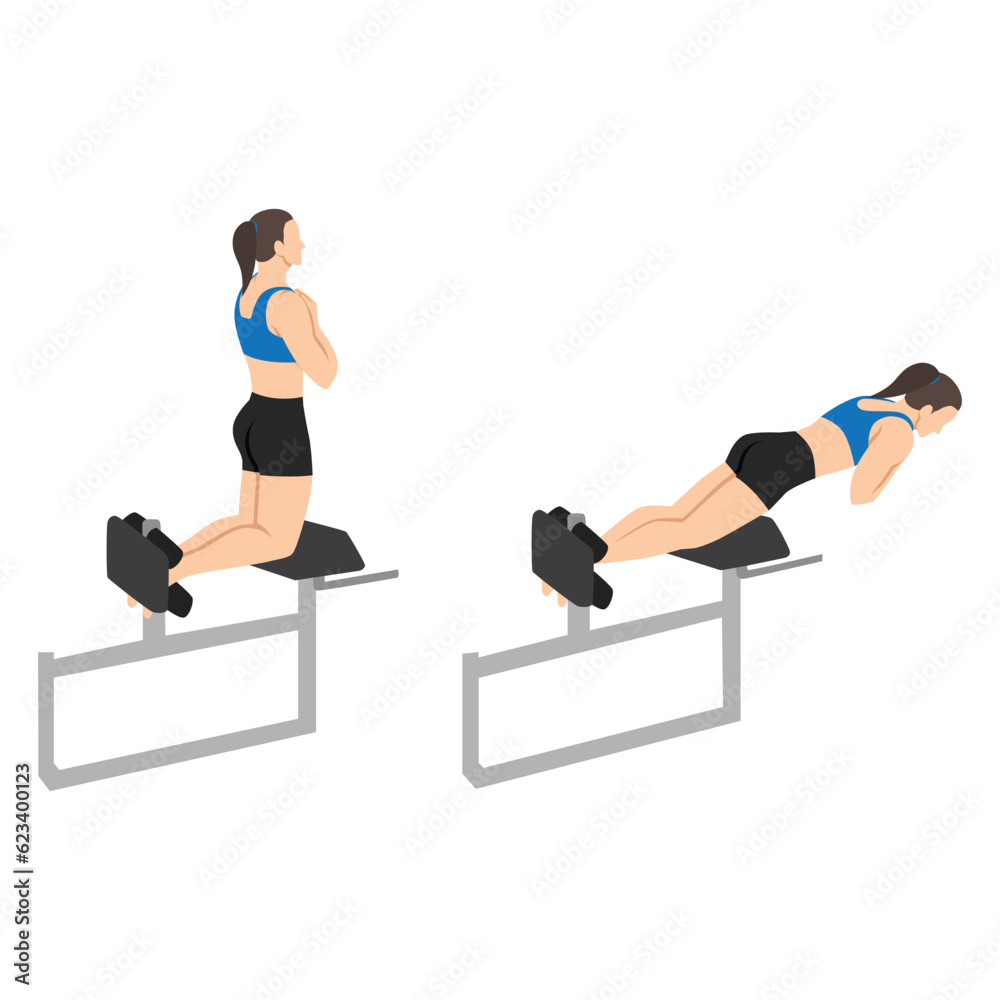 Woman doing glute ham raise exercise. Glute Ham Developer Back ...