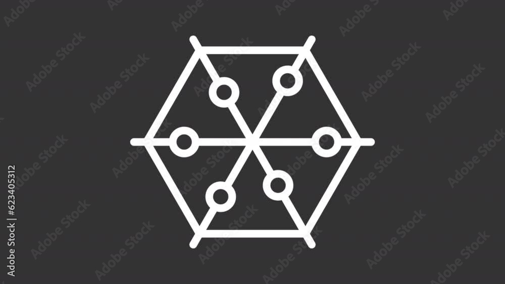 Animated radar chart white line icon. Connecting dots animation ... Animated radar chart white line icon. Connecting dots animation ...