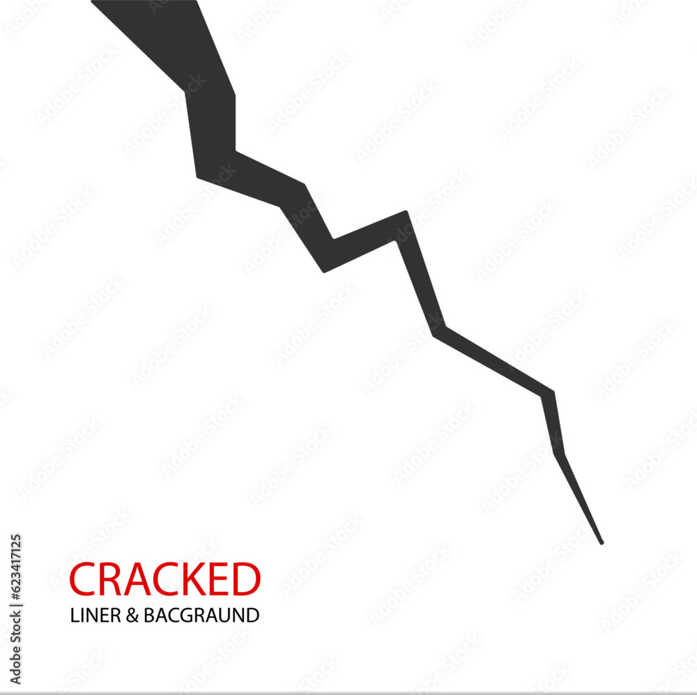 Cracked ground. Realistic crack texture crack. Rift on surface. Split ...