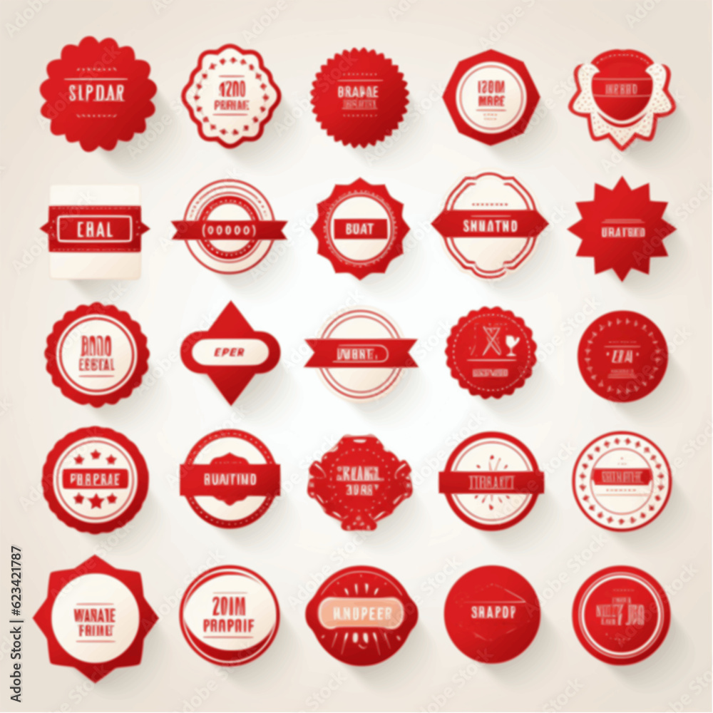 Vetor de a collection set of sale and new labels designed in a bold and ...