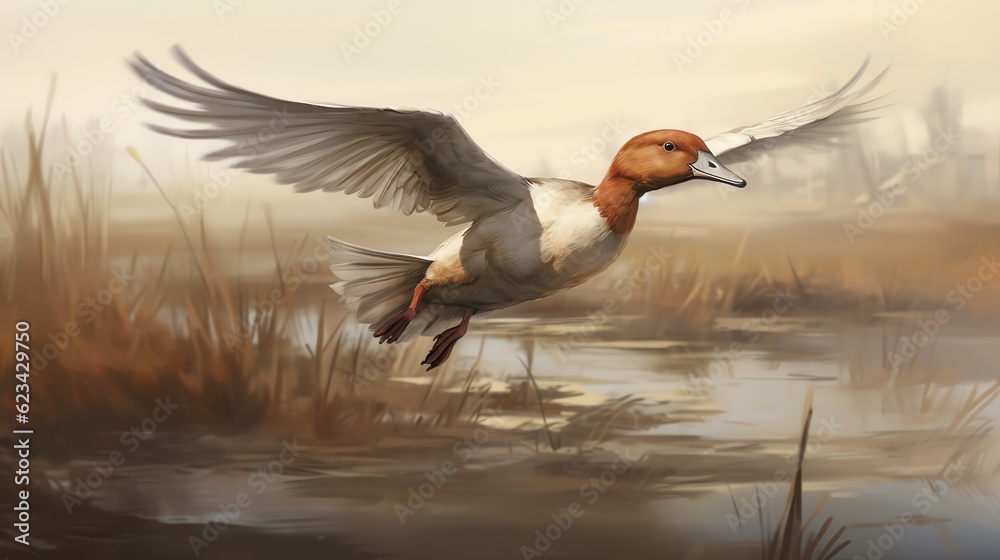 Flying geese background, illustration for product presentation and ...