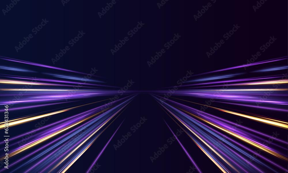 Light trail wave, fire path trace line, car lights, optic fiber and ...