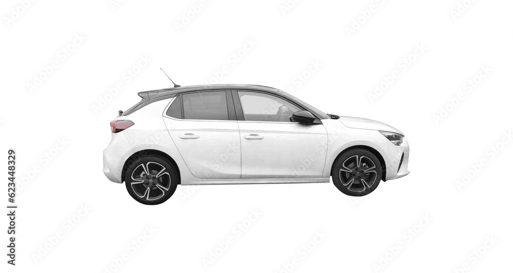 WHITE OPEL CORSA SIDE VIEW ISOLATED ON WHITE, OPEL CORSA CAR PNG ...