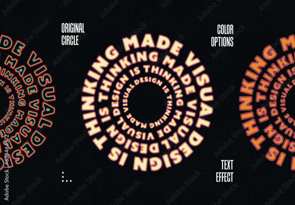 The Cycle Text Effect Mockup Stock Template | Adobe Stock