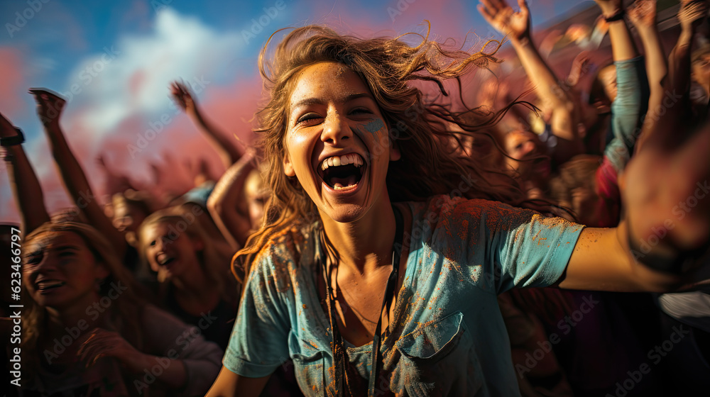 Generative AI - Capturing the Exuberant Joy: A Vibrant Celebration of ...