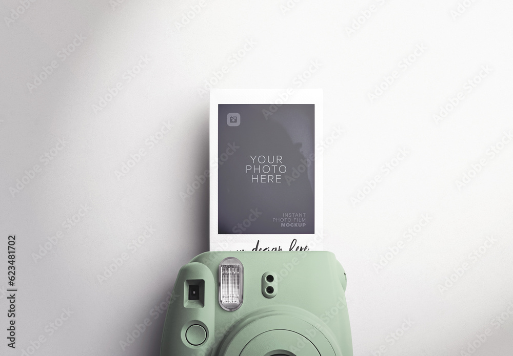 Instant Film Camera Mockup Stock Template | Adobe Stock