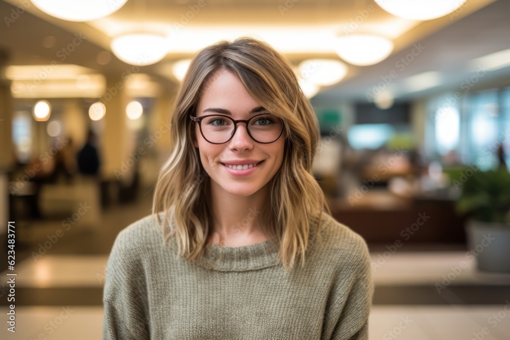 Lifestyle portrait photography of a satisfied girl in her 30s wearing a ...