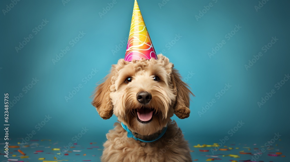 Dog party for background, illustration for product presentation and ...