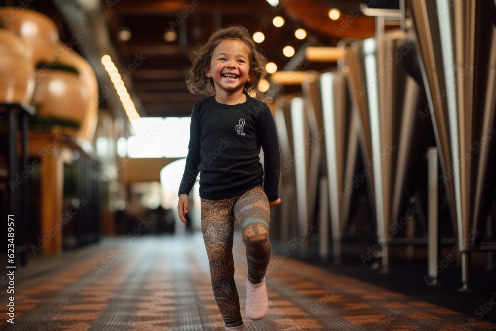 Lifestyle portrait photography of a happy kid female wearing a ...