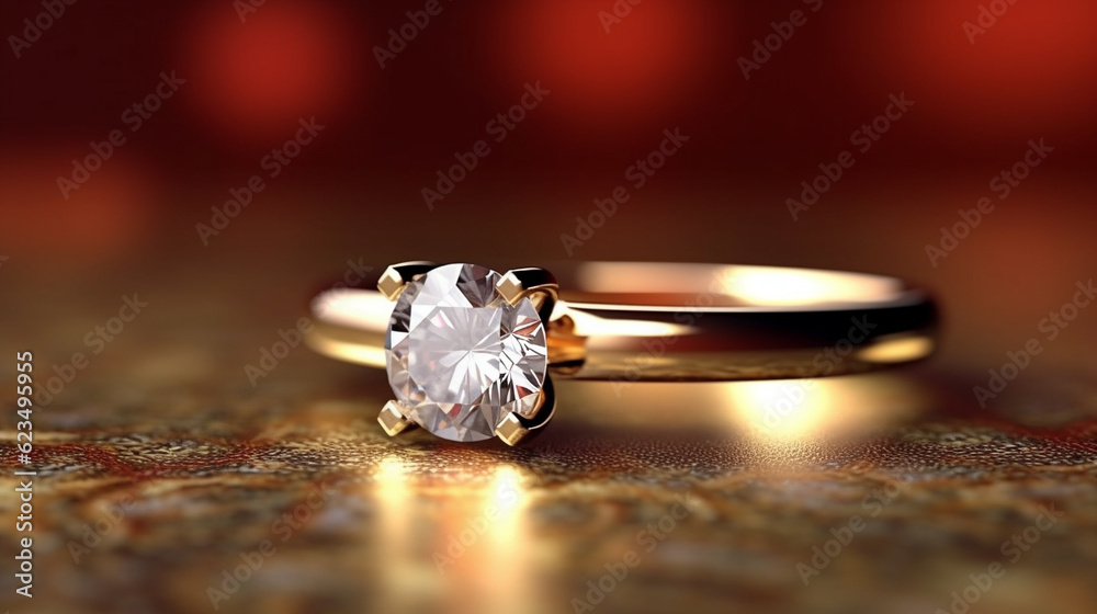golden ring with diamonds HD 8K wallpaper Stock Photographic Image ...