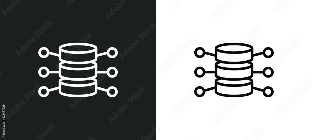 data analytics cylinder icon isolated in white and black colors. data ...