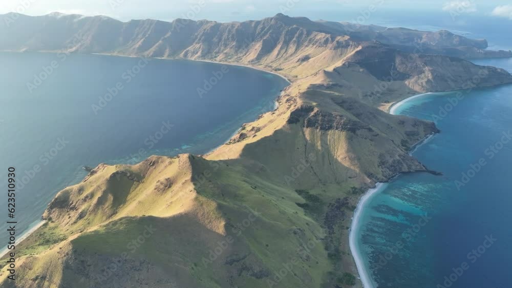 The volcanic island of Gili Banta, not far from Komodo National Park ...