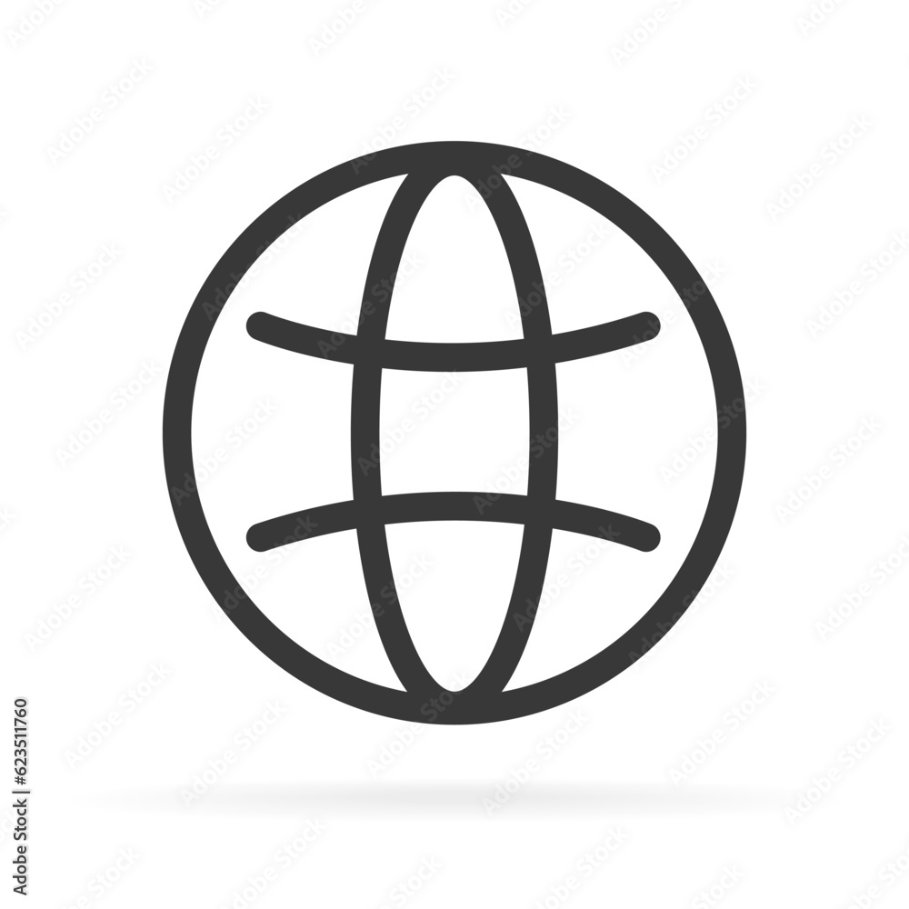 Web search symbol. Internet icon. Go to web icon. Http address sign ...