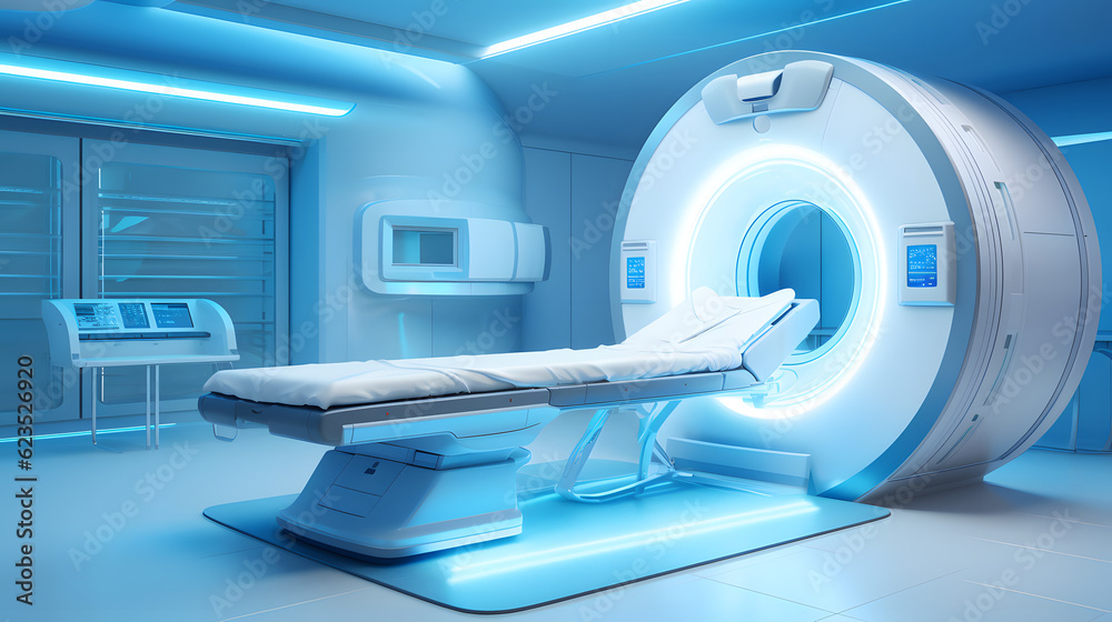 advanced mri or ct scan medical diagnosis machine at hospital lab as ...