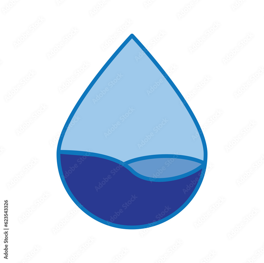 Water element icons logo style and isolated on white background ...