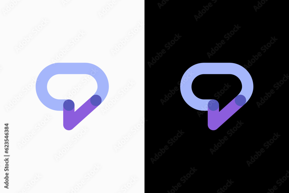 Vetor de simple talk overlay color Vector Logo Premium do Stock | Adobe ...