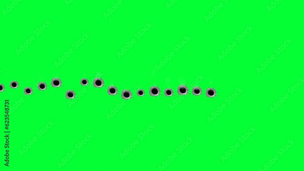 bullet shot, fire background and 2d animation, green screen, bullet ...
