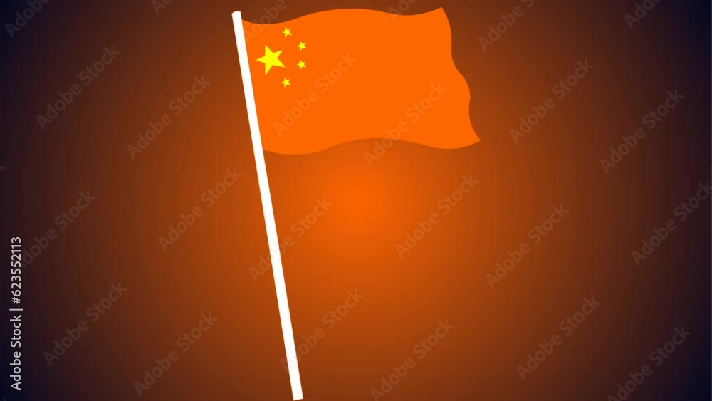 China flag waving background and 2d animation, flag of china waving 素材庫 ...