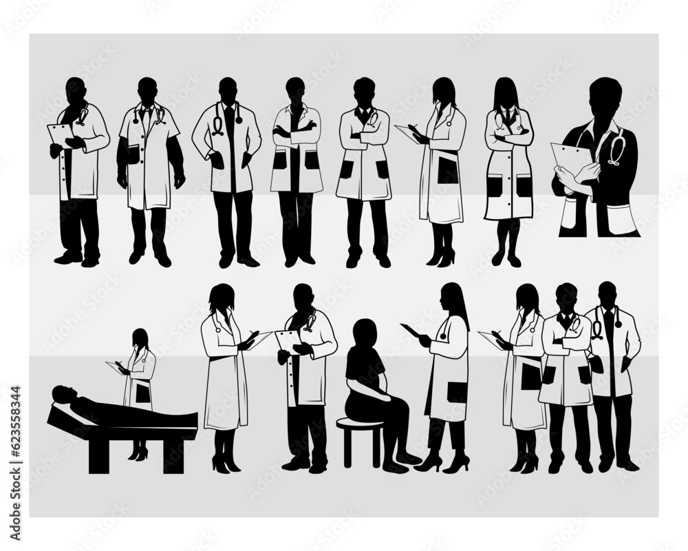 Doctor svg | Doctor | Doctor silhouette | Doctor Svg Bundle | Medical ...