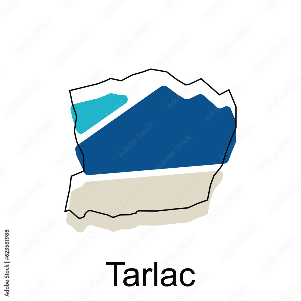 Map of Tarlac geometric design, World Map International vector template ...