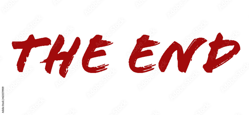 The End - red color - ideal for websites, presentations, e-mails ...