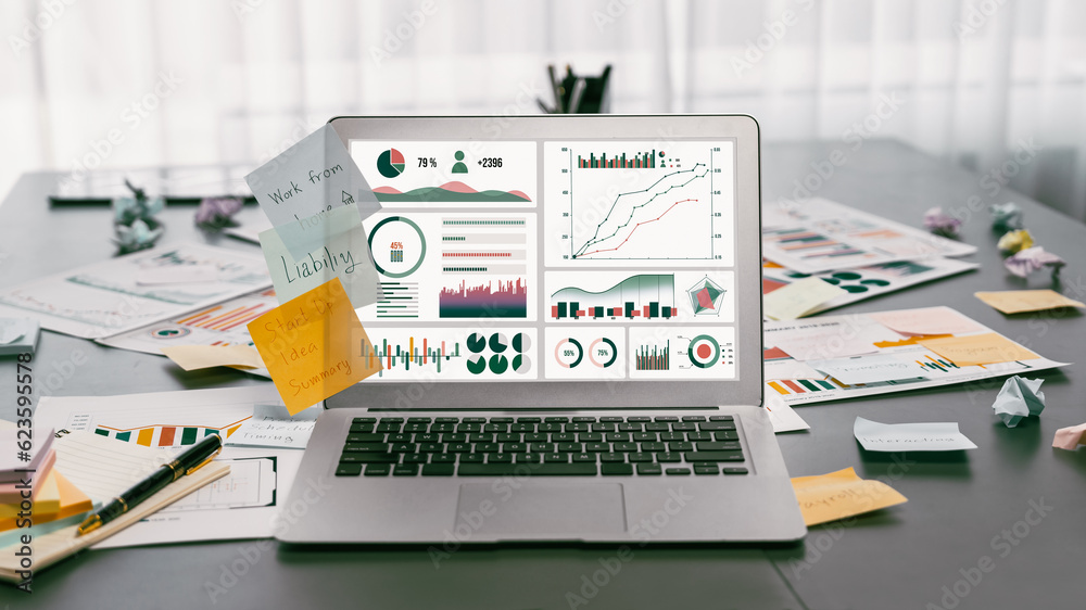 Sticky note for creative and analytic brainstorm for business idea with ...