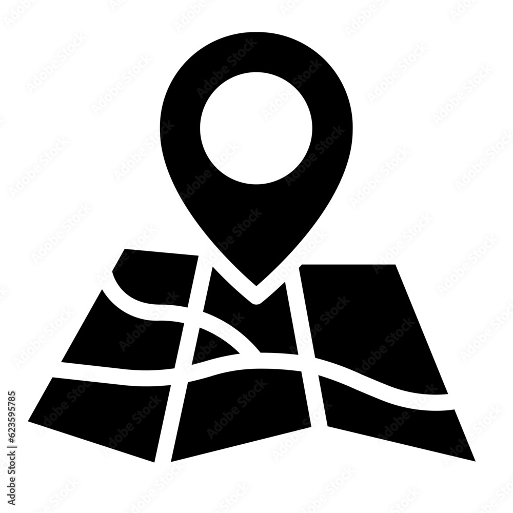 maps and location vector icon set for apps, website, mobile ...