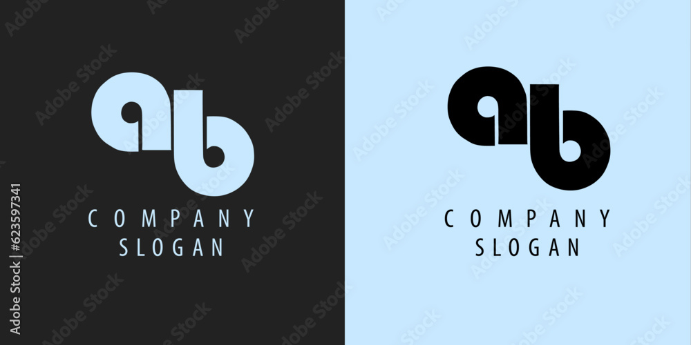 alphabet logo that consist of 2 letters into one logo which is uniqw ...