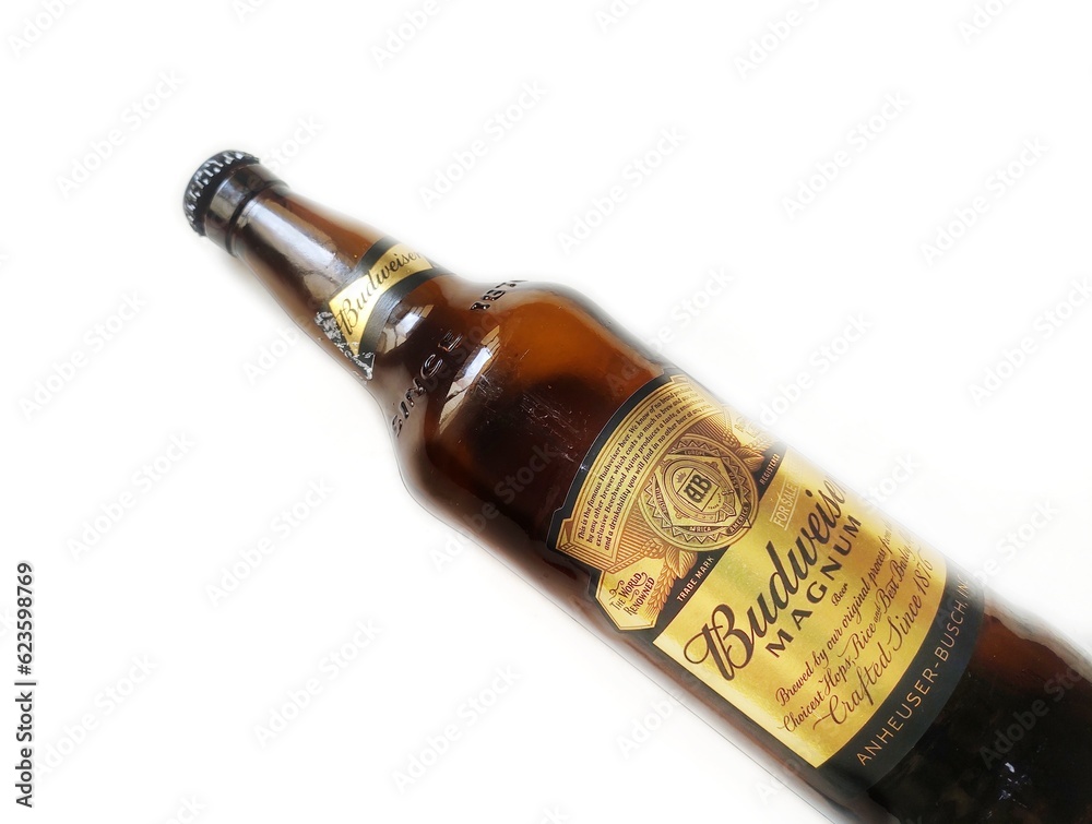 Foto Stock Guwahati, Assam, India - July 14, 2023 : Budweiser Magnum is ...