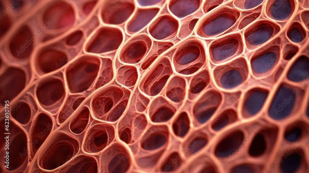 Macro close up skin structure layer of skin cell illustration. Stock ...