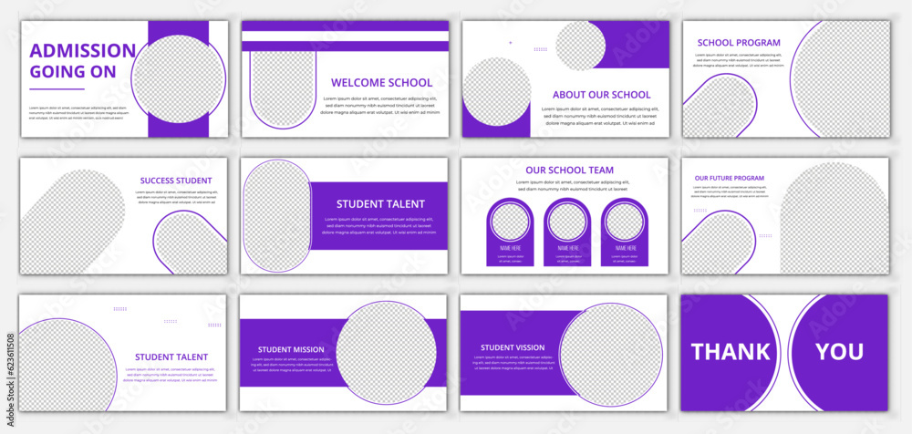Education Design School PowerPoint presentation slide template. Utilize ...