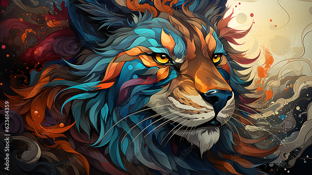 Abstract Animalia: A Vibrant Mosaic of Dogs, Cats, and Exotic Creatures ...