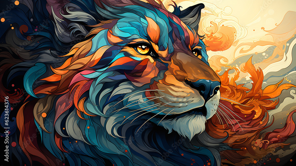 Abstract Animalia: A Vibrant Mosaic of Dogs, Cats, and Exotic Creatures ...