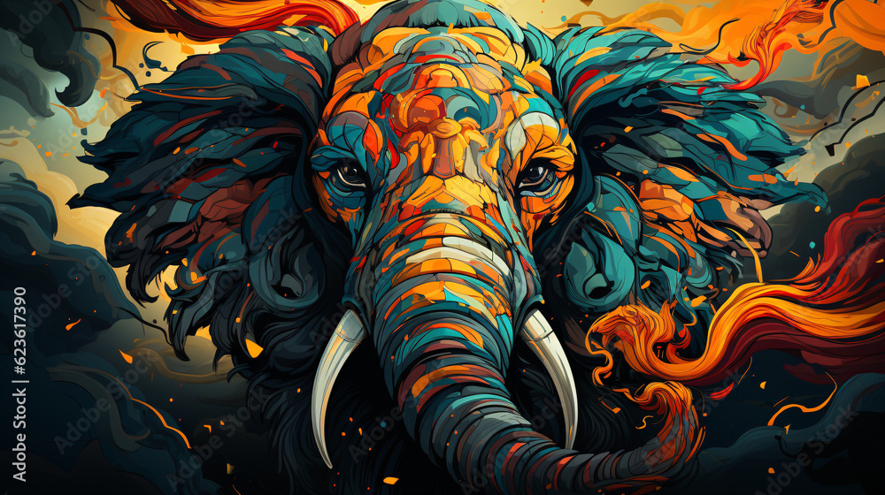 Abstract Animalia: A Vibrant Mosaic of Dogs, Cats, and Exotic Creatures ...