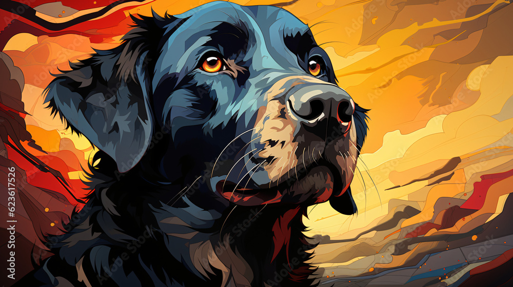 Abstract Animalia: A Vibrant Mosaic of Dogs, Cats, and Exotic Creatures ...