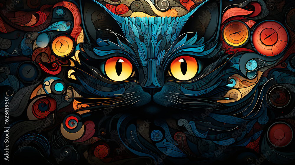 Abstract Animalia: A Vibrant Mosaic of Dogs, Cats, and Exotic Creatures ...