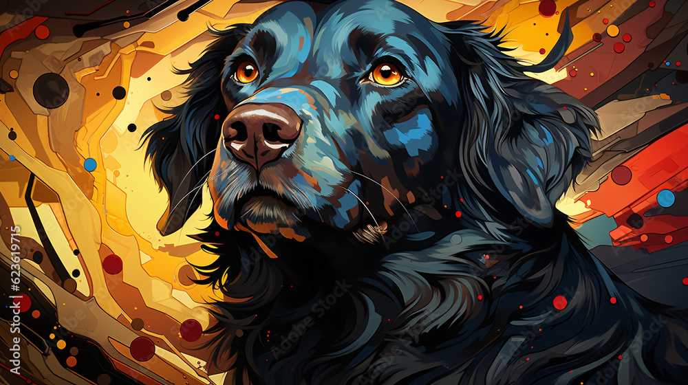 Abstract Animalia: A Vibrant Mosaic of Dogs, Cats, and Exotic Creatures ...