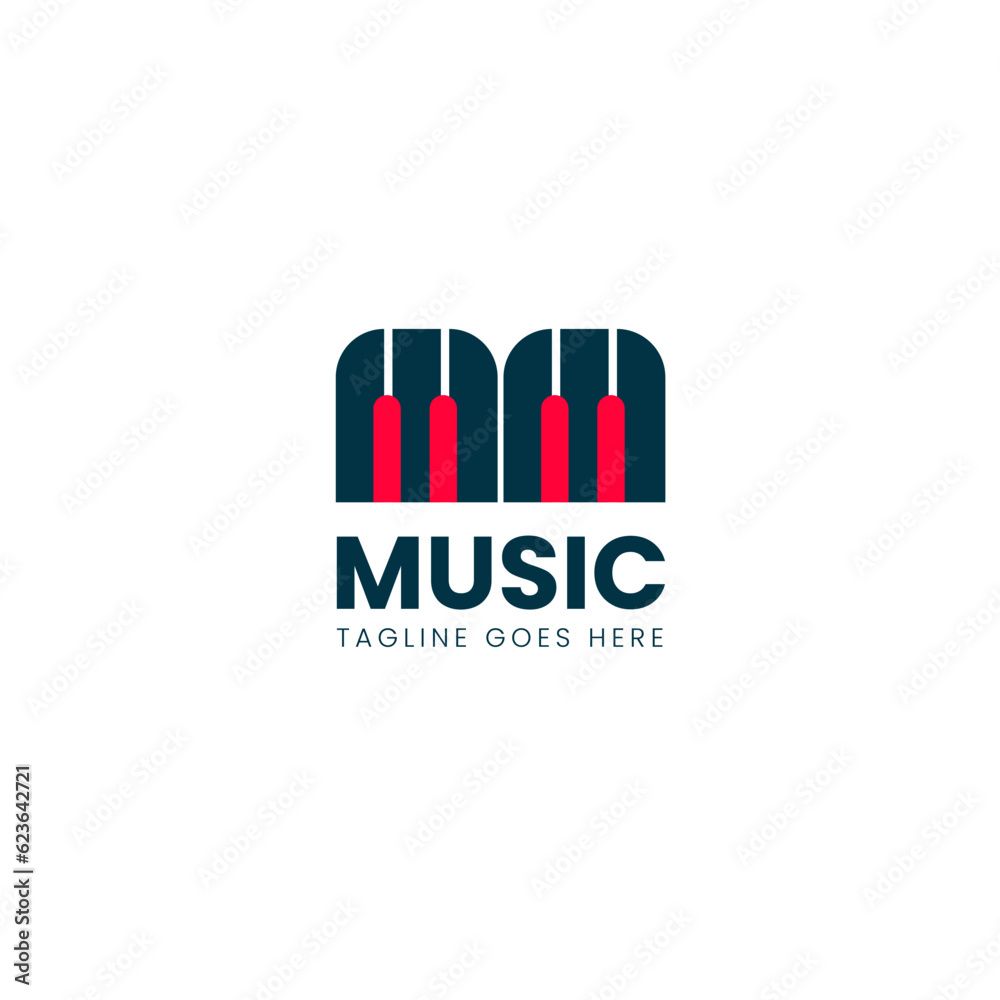 Letter m music logo Stock Vector | Adobe Stock