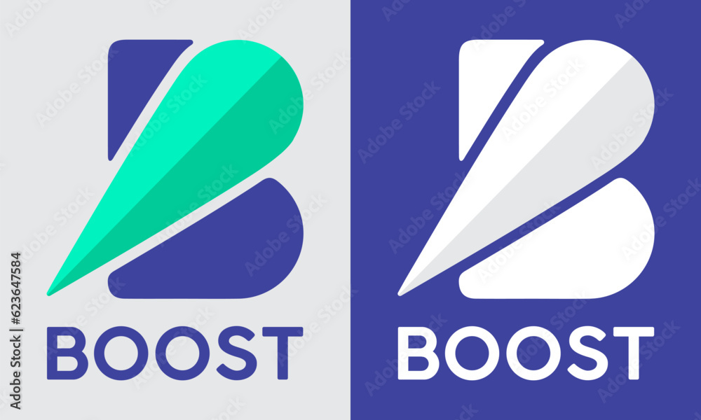 Logo Boost Template Design Vector, boost logotype, B Logo template ...