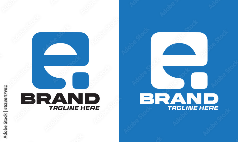 Vetor de Letter E logo icon design template elements, Vector color sign ...