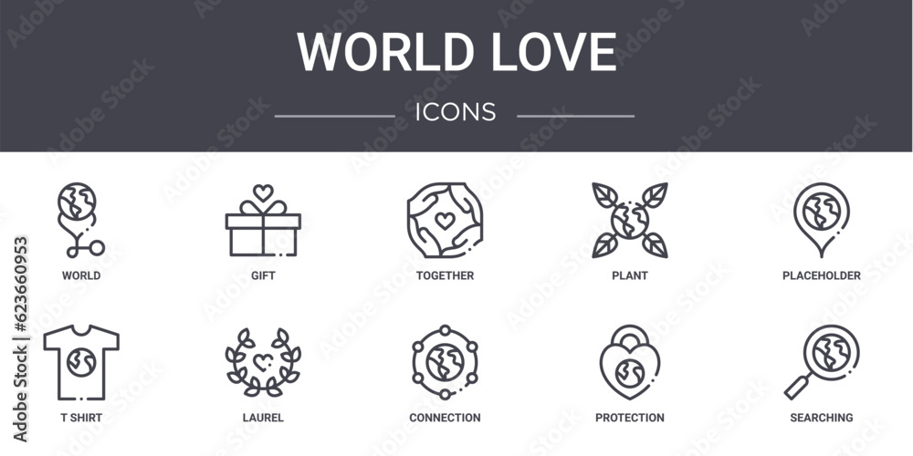 world love concept line icons set. contains icons usable for web, logo ...